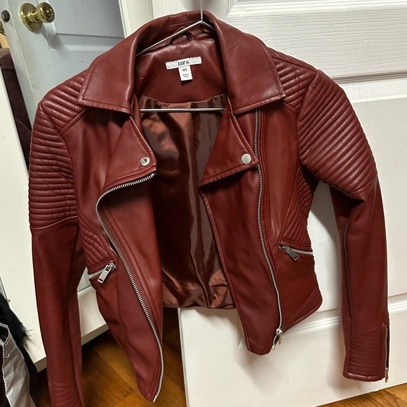 Bar III | Jackets & Coats | Bar Iii Red Leather Jacket | Poshmark